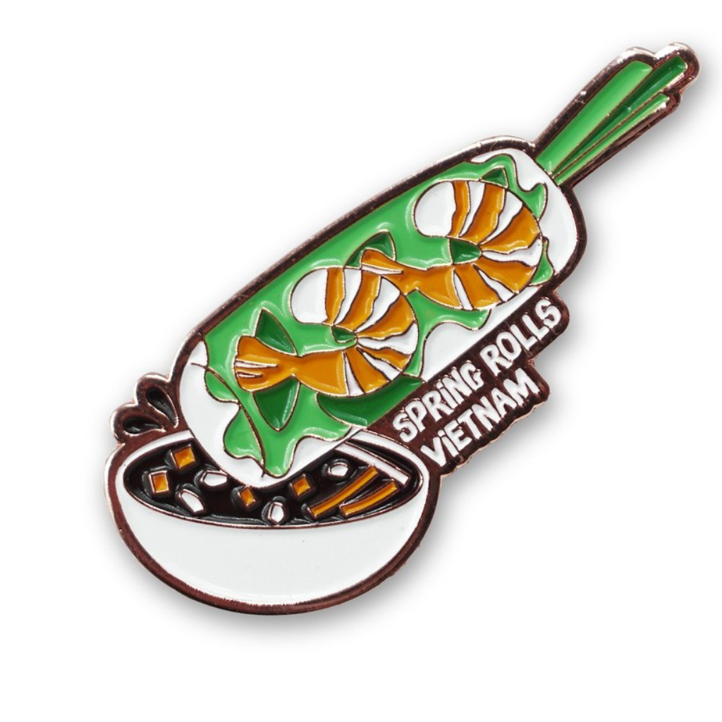 Saigonir Metal Lapel Pin-Spring Roll | Vietnamese Souvenirs | Lokal.vn