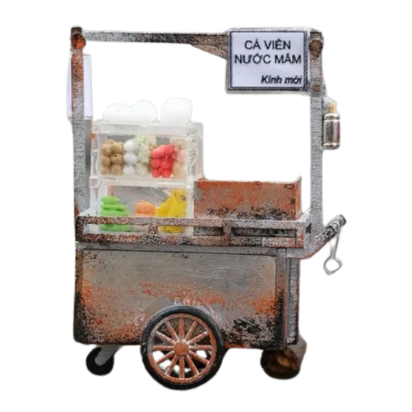 90s DIY Street Cart - Fried Fish Cart | Vietnamese Souvenir | Lokal.vn