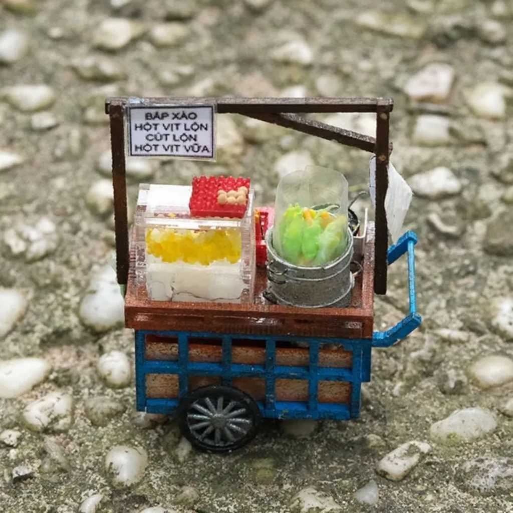 The 90s DIY Street Vendor Cart-Fried Popcorn Cart |Souvenir| Lokal.vn