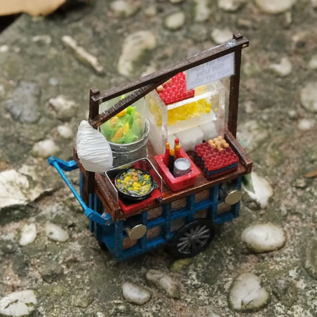 The 90s DIY Street Vendor Cart-Fried Popcorn Cart |Souvenir| Lokal.vn