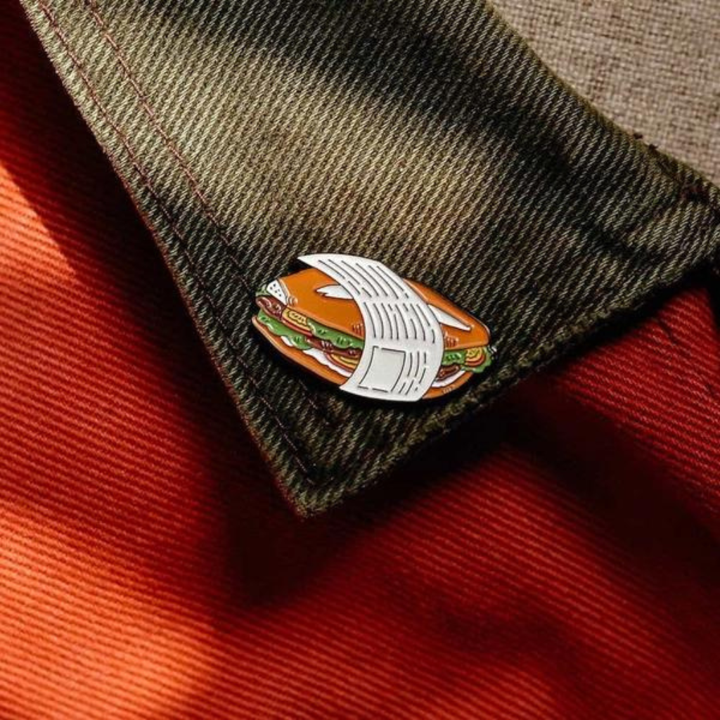 Tired City Enamel Pin - Banh Mì | Vietnamese Souvenirs | Lokal.vn