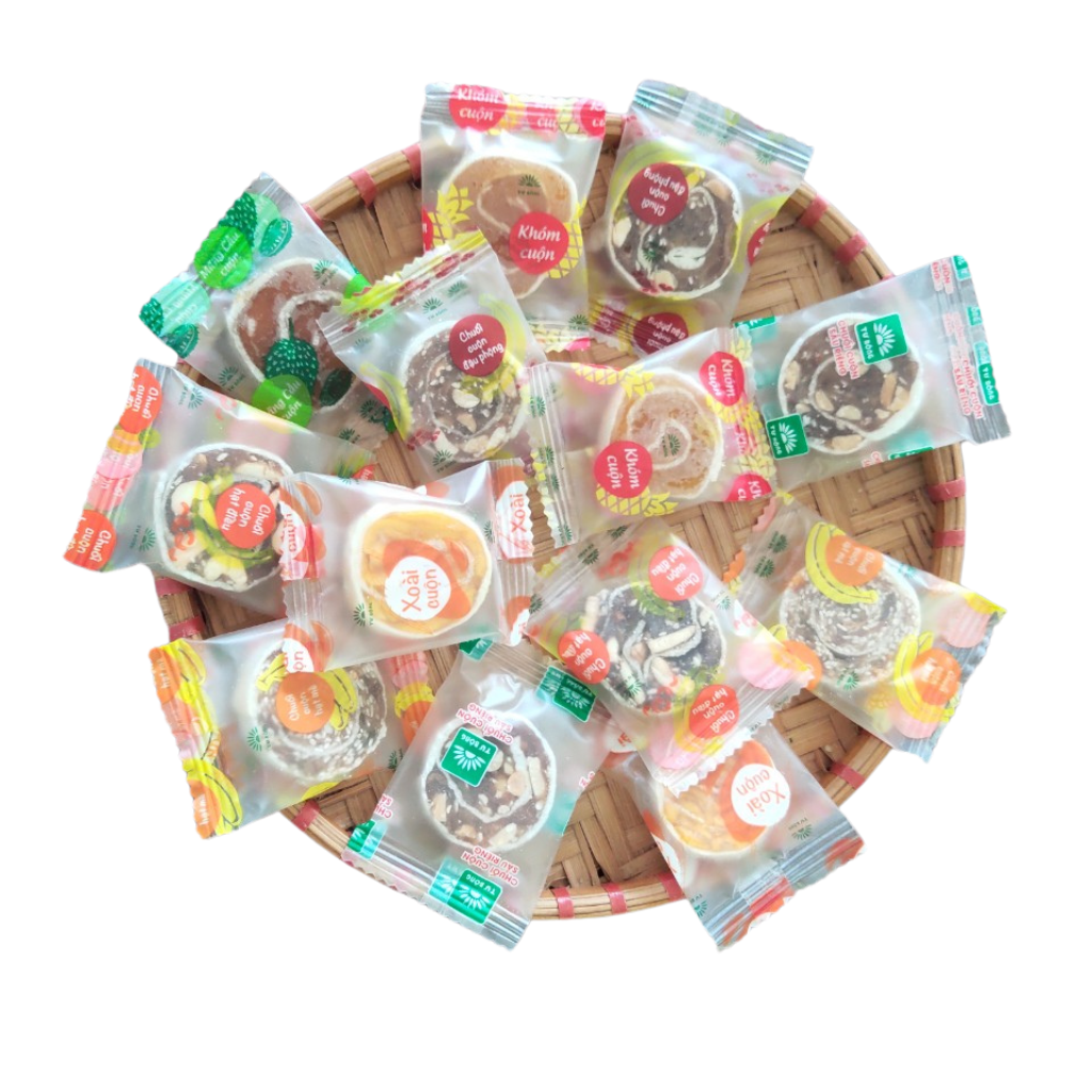 Tư Bông Tropical Fruit Roll - 8 Types | Vietnamese Snacks | Lokal.vn