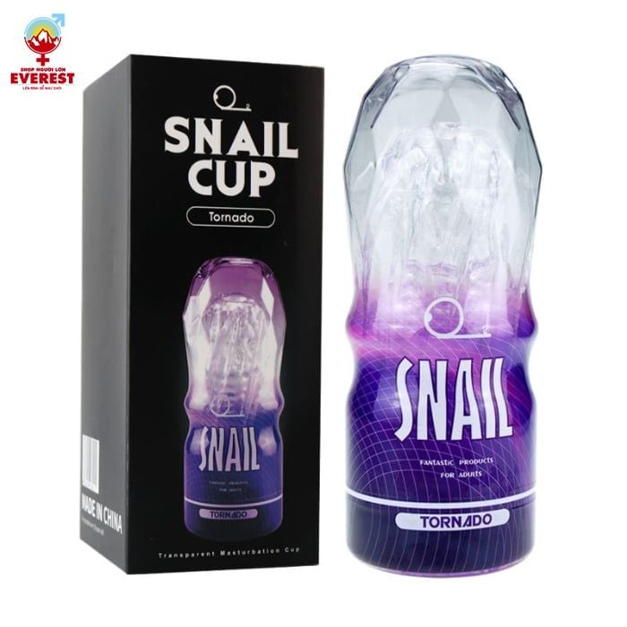 Cốc thủ dâm Snail Cup Tornado trong suốt cầm tay giá rẻ