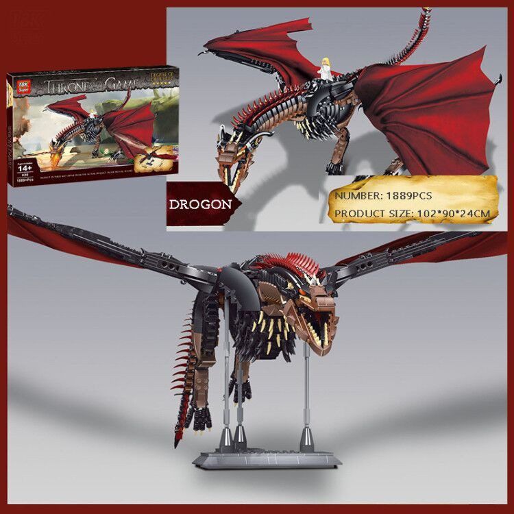 Mô Hình Nhựa 3D Lắp Ráp Game of Thrones Con Rồng Lửa Drogon 9901 (1889 ...