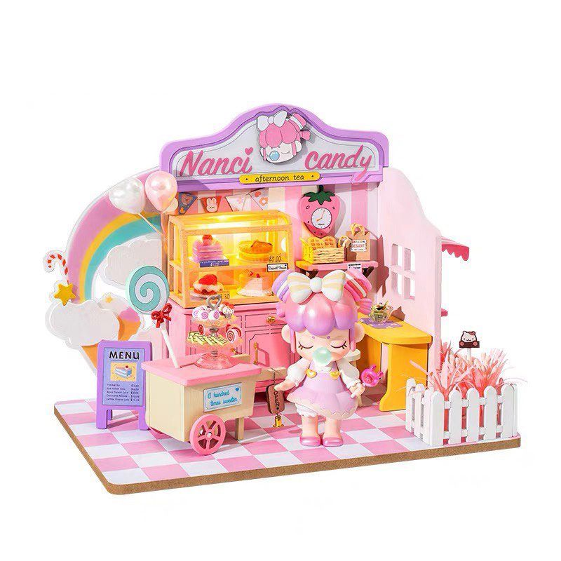 Mô Hình Gỗ 3D Lắp Ráp ROBOTIME Rolife Nhà Tí Hon Nancy's Candy DG151 ...