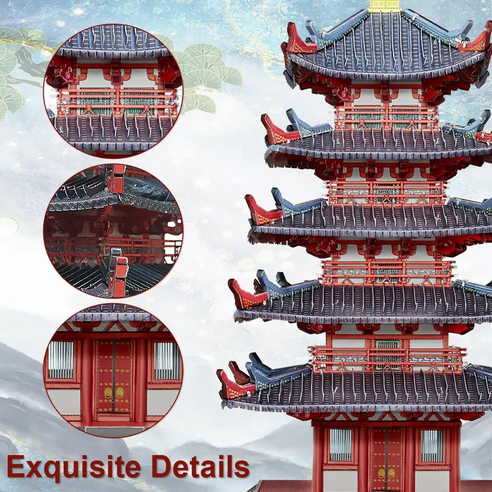 Mô Hình Kim Loại Lắp Ráp 3D Piececool Chùa Năm Tầng To-ji Nhật Bản (69 ...