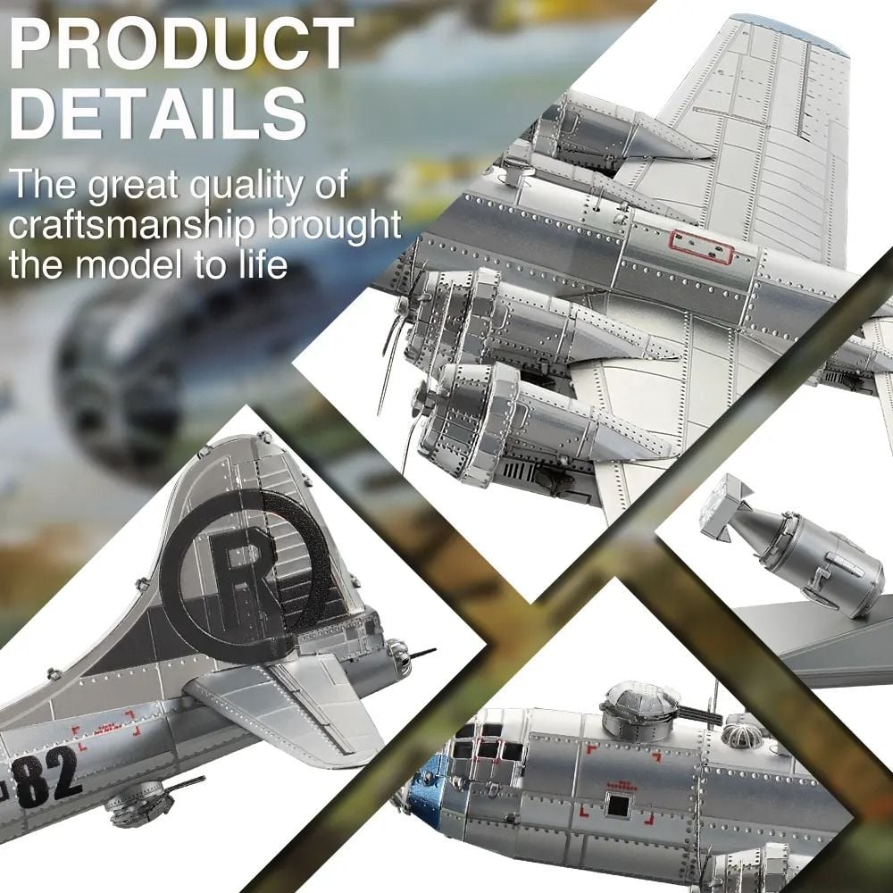 Mô Hình Kim Loại 3D Lắp Ráp Piececool Máy Bay Ném Bom Hạng Nặng B-29 ...