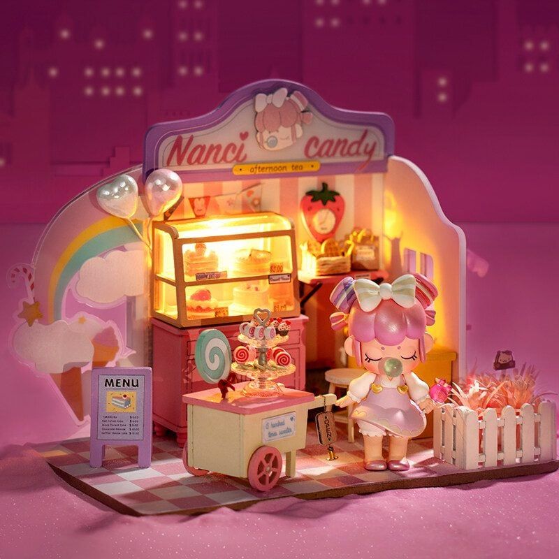 Mô Hình Gỗ 3D Lắp Ráp ROBOTIME Rolife Nhà Tí Hon Nancy's Candy DG151 ...