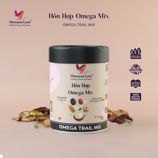 Monsieur Luxe Hỗn Hợp Hạt Trái Omega - Omega Trail Mix - 160g