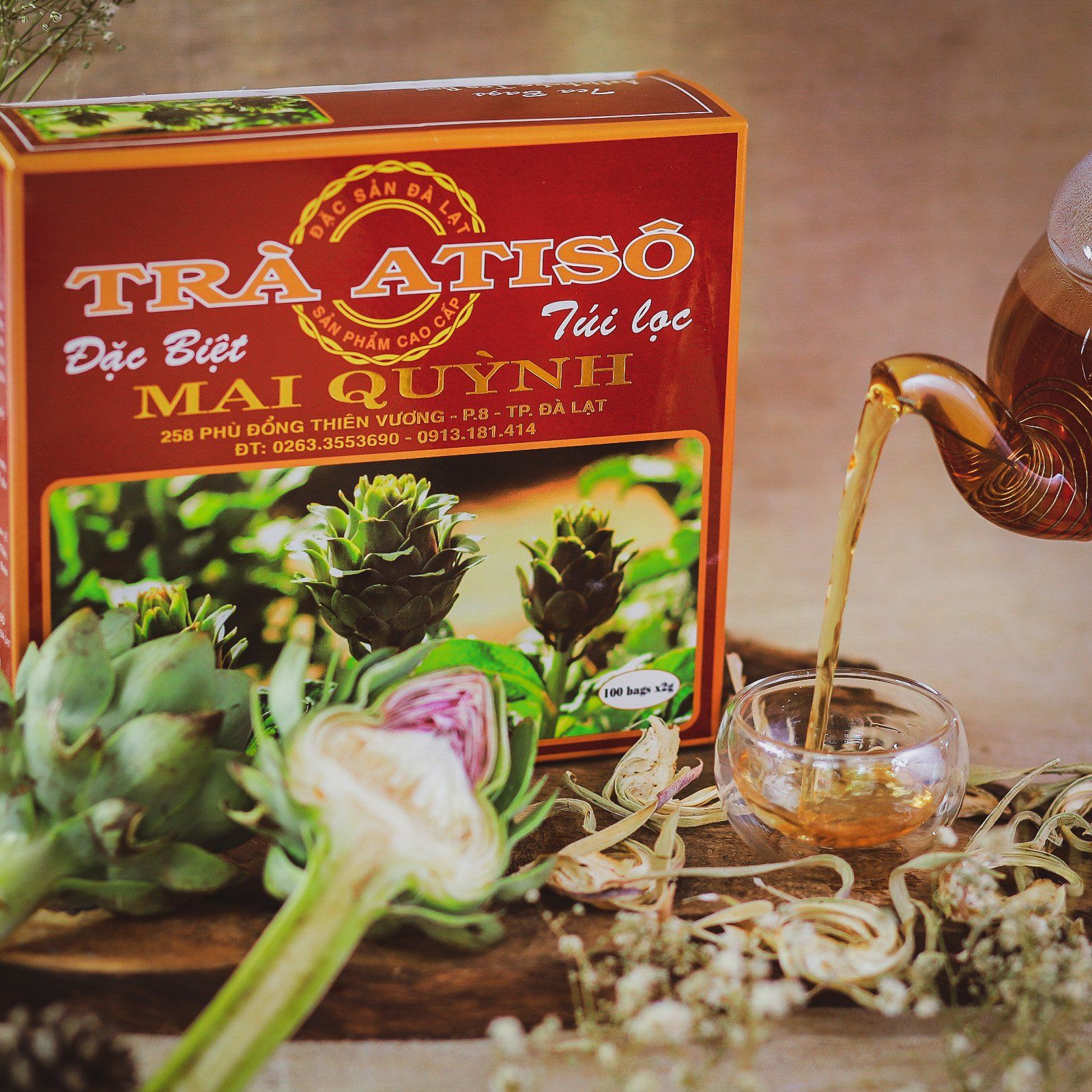 tra atiso - artichoke tea bags – Đặc Sản Mai Quỳnh Đà Lạt