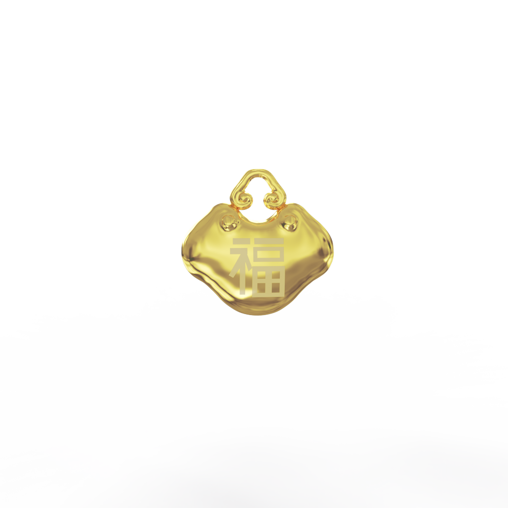 Mặt dây chuyền vàng K14YG Khóa Trường Mệnh Calista PD24007 – Trang Sức Calista