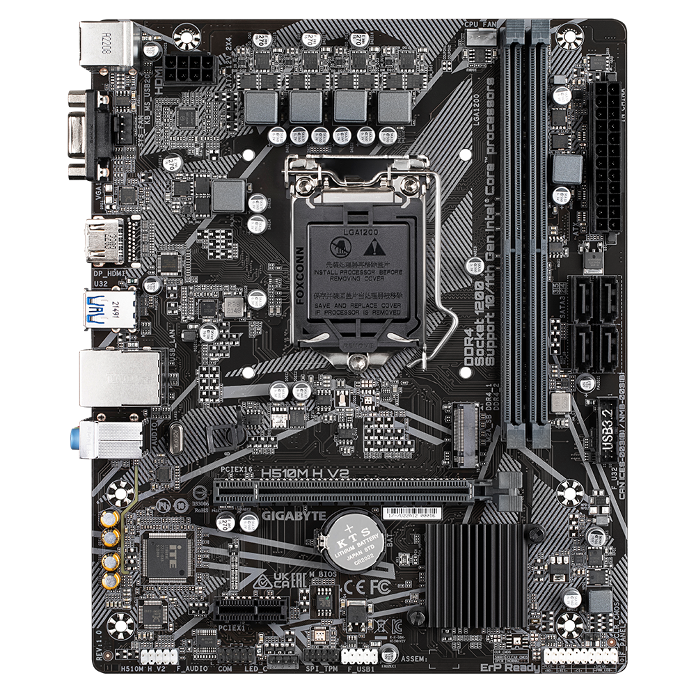 Mainboard Gigabyte H510M H V2 | Intel H470, Socket 1200, Micro ATX, 2 ...