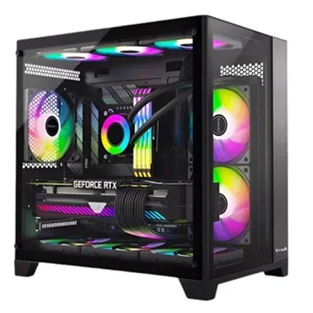 Case VITRA CRYSTAL S1 M-ATX Đen – TINHOCNGOISAO.COM