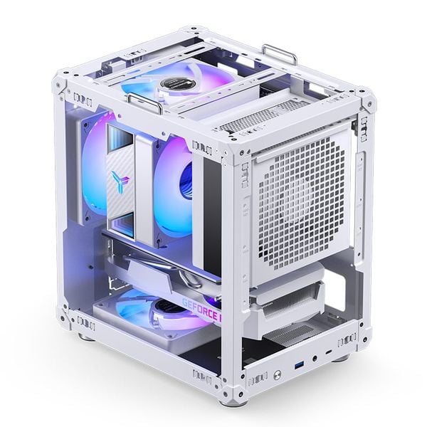 Thùng Máy Case Jonsbo C6 Mini Itx White Có Tay Cầm Tinhocngoisao Com