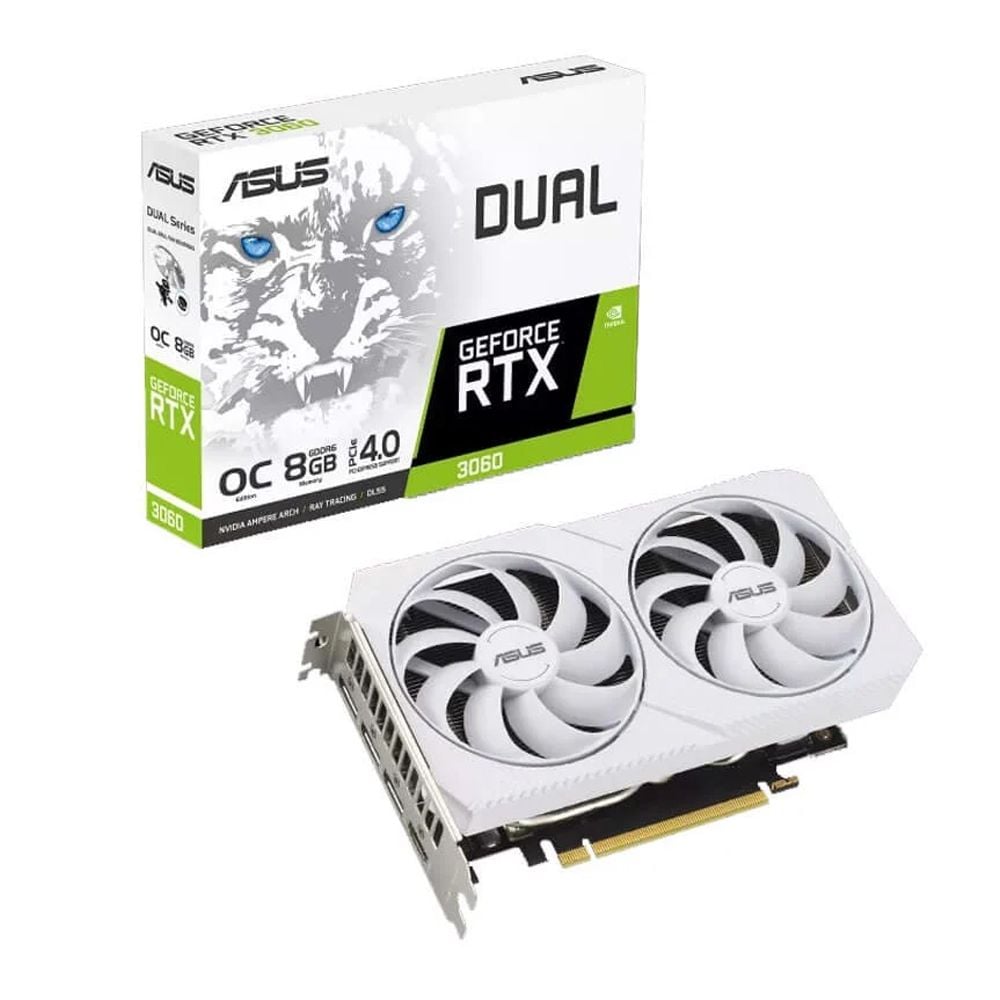 VGA Asus Dual RTX3060 OC 8GB GDDR6 Trắng 2 Fan (DUAL-RTX3060-O8G-WHITE ...