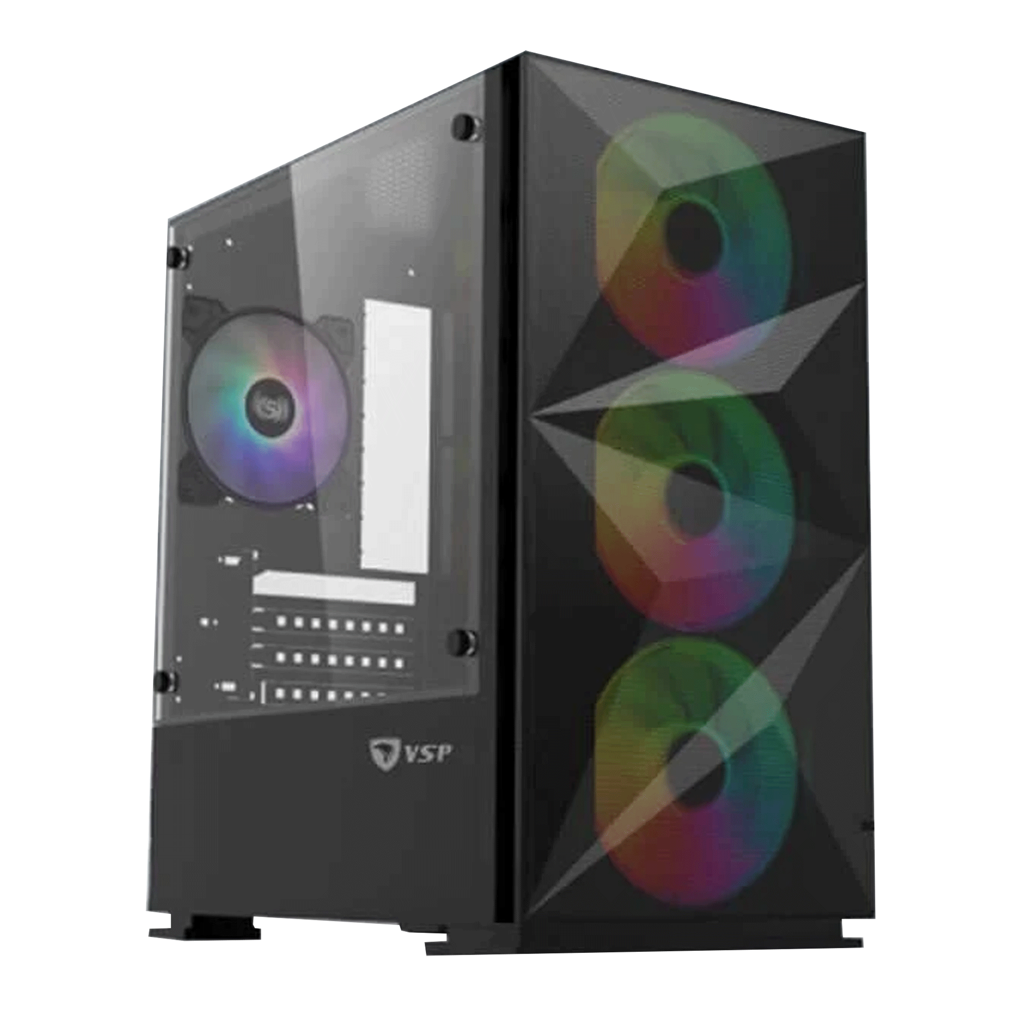 Thùng máy Case VSP GAMING Mid Tower B709 - Black + 4Fans Led ...
