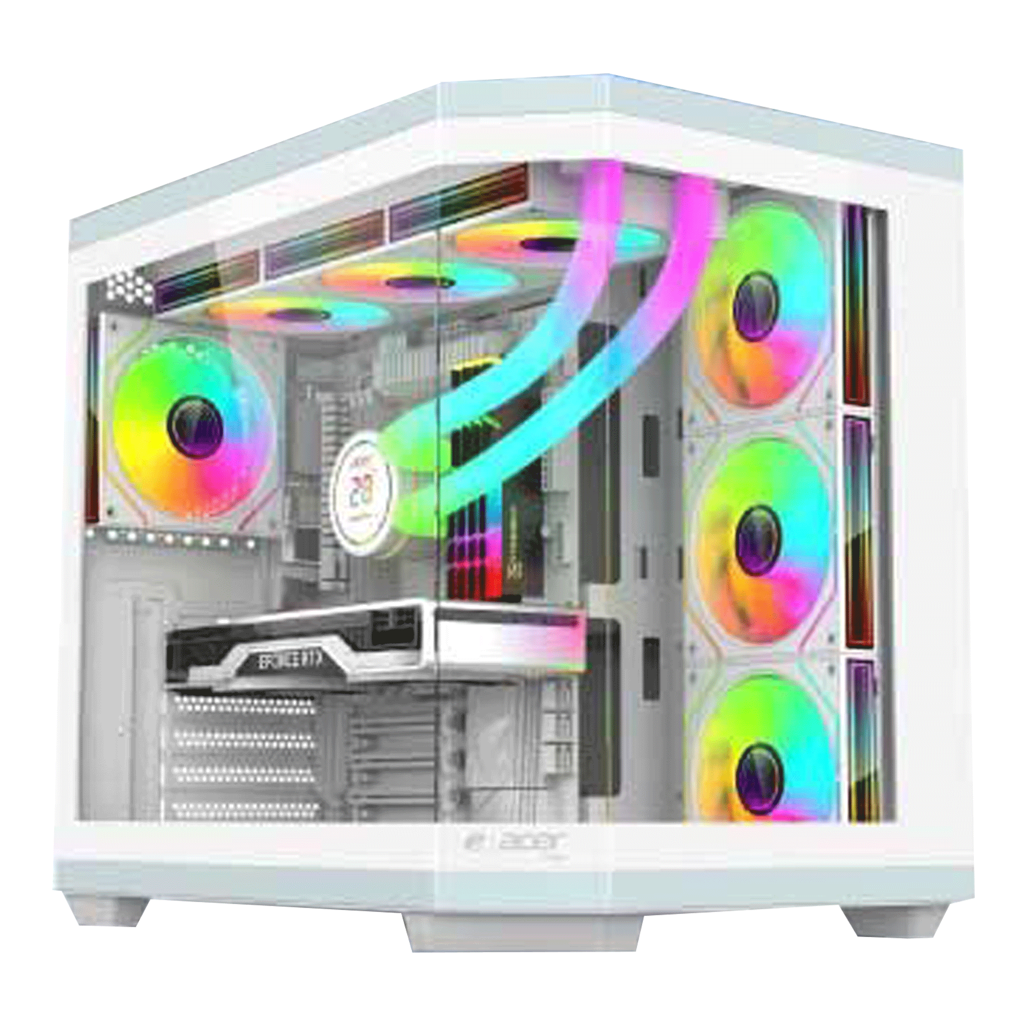 Thùng máy Case Acer V950 ATX - White | Kèm sẵn 4 fan ARGB ...