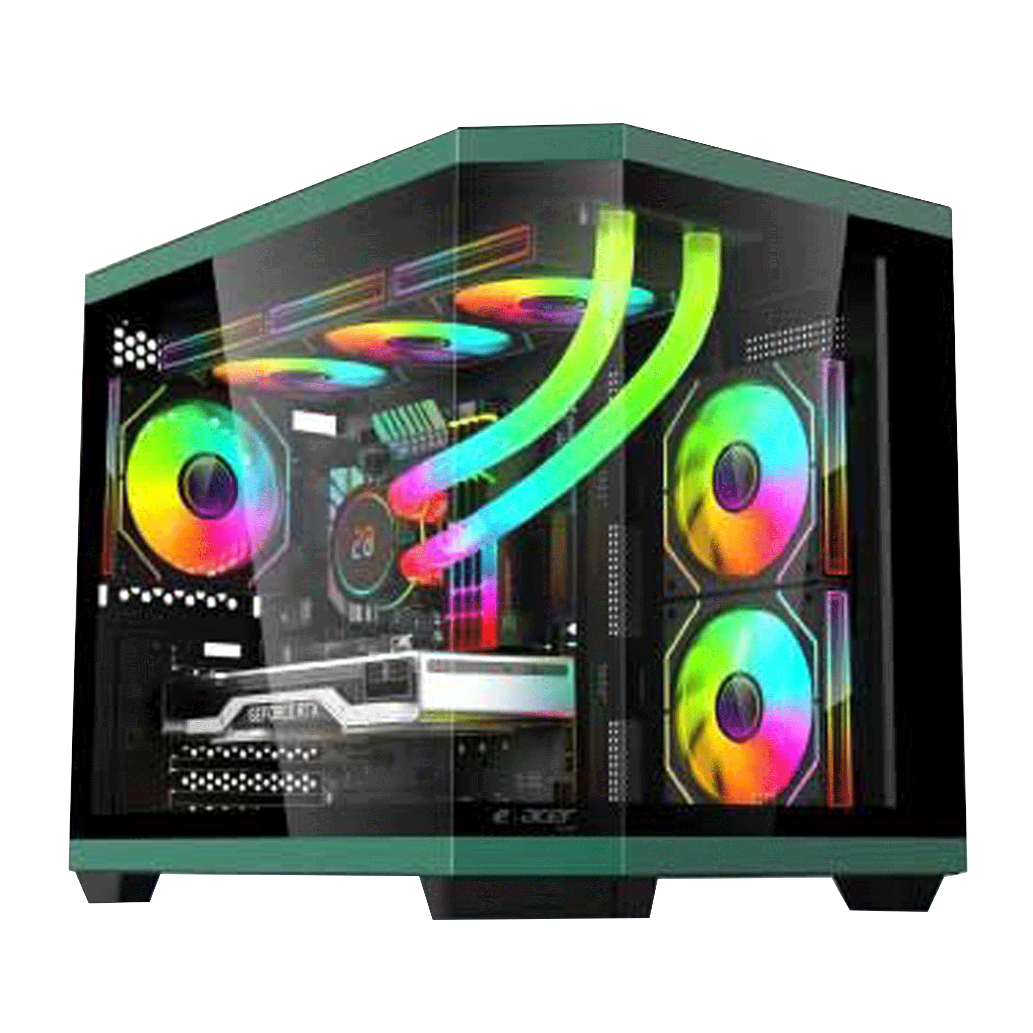 Thùng máy Case Acer V951 M-ATX - Black | Kèm sẵn 3 fan ARGB ...