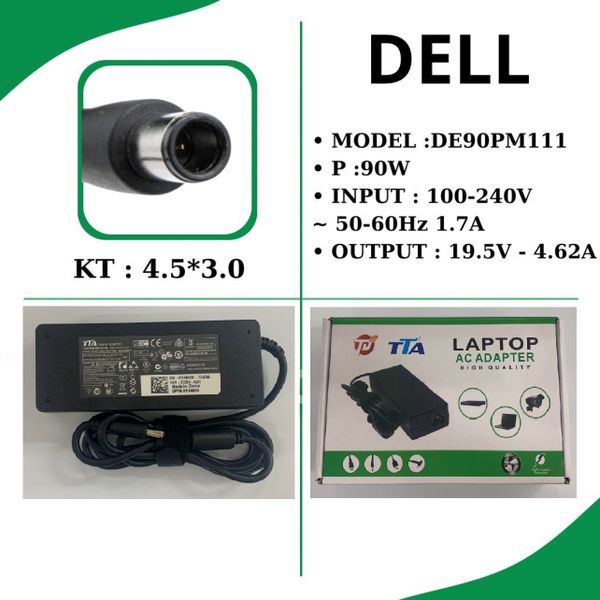 Adapter Laptop Dell 19.5V 4.62A 90W | Đầu kim N 4.5*3.0 – TINHOCNGOISAO.COM