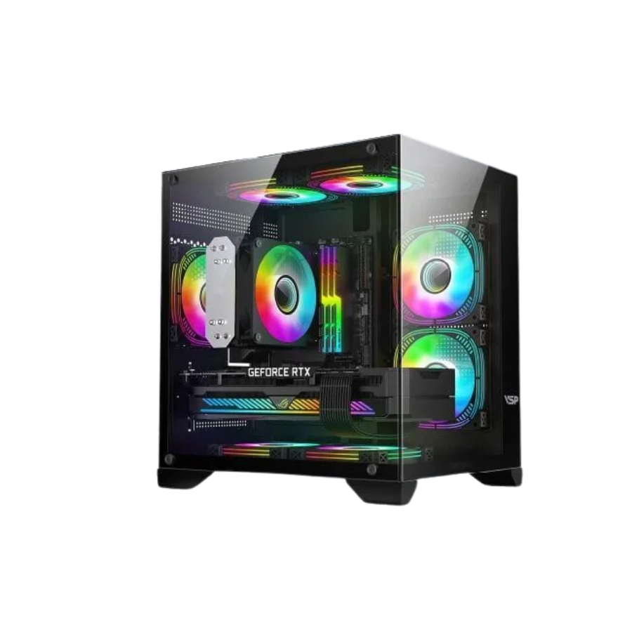 Thùng máy Case Aquanaut Pro Gaming M-ATX X2 Galaxy - Đen ...