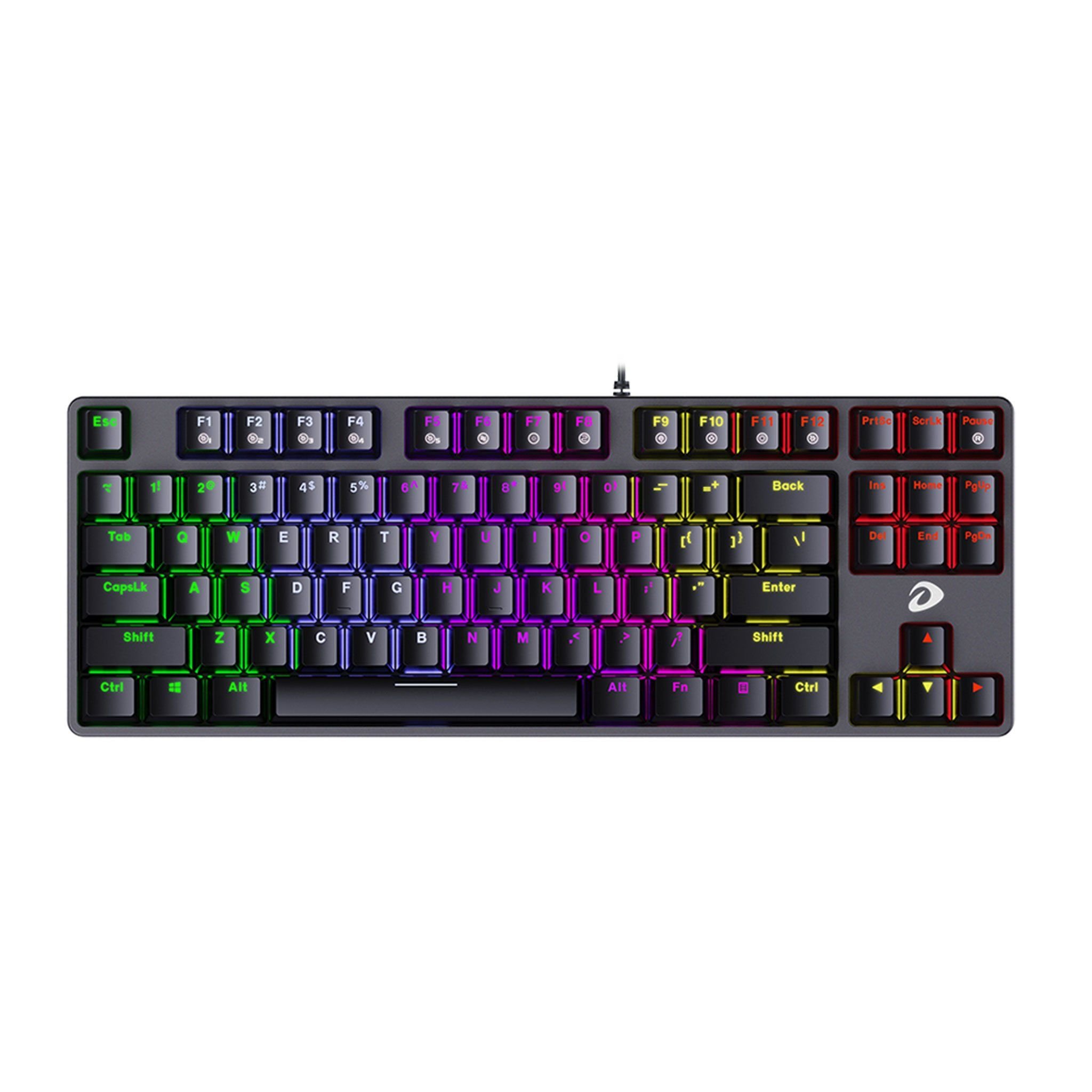 Bàn phím cơ Gaming DareU EK87 V2 Black | Led Rainbow, Brown Switch ...