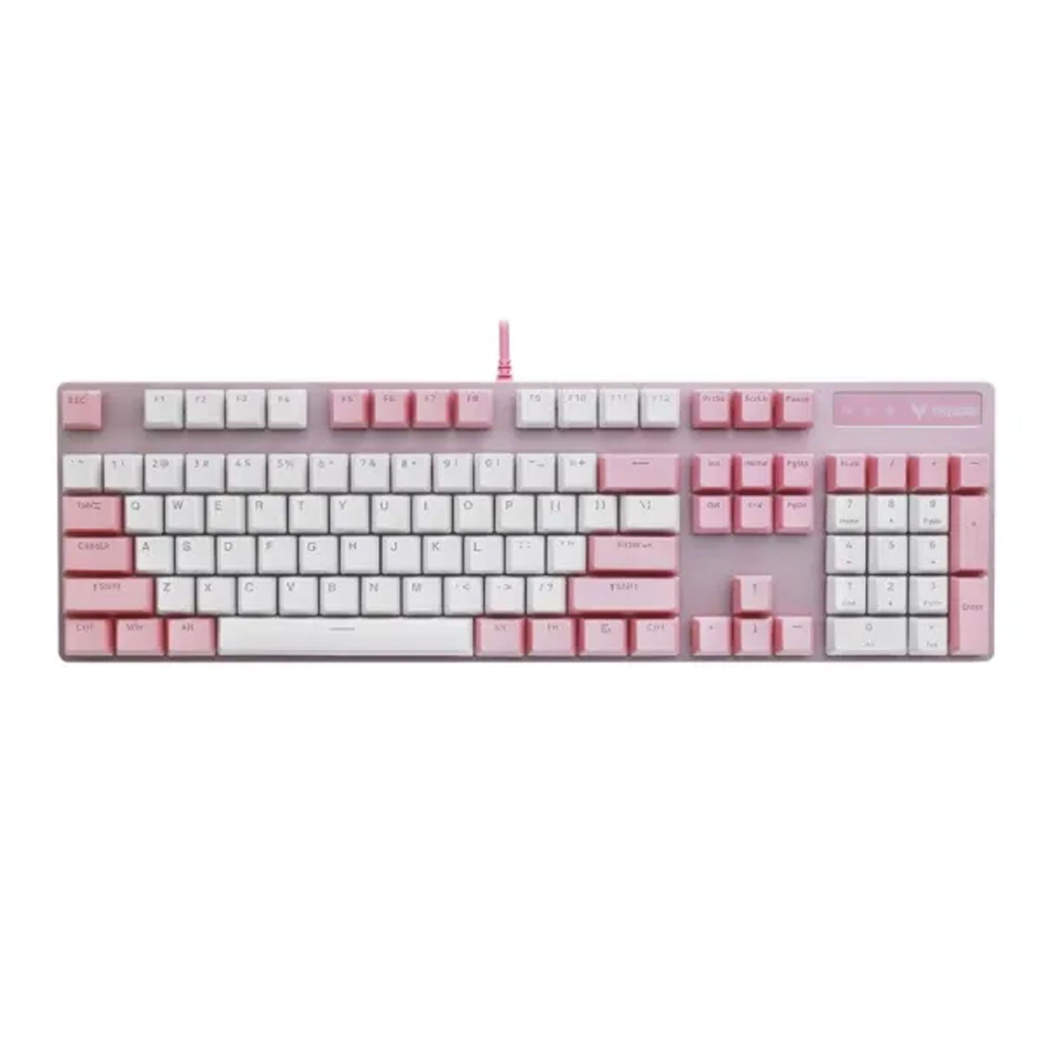 Bàn phím cơ Gaming Rapoo V500 Pro (Pink White) | Led Rainbow, Brown Sw ...