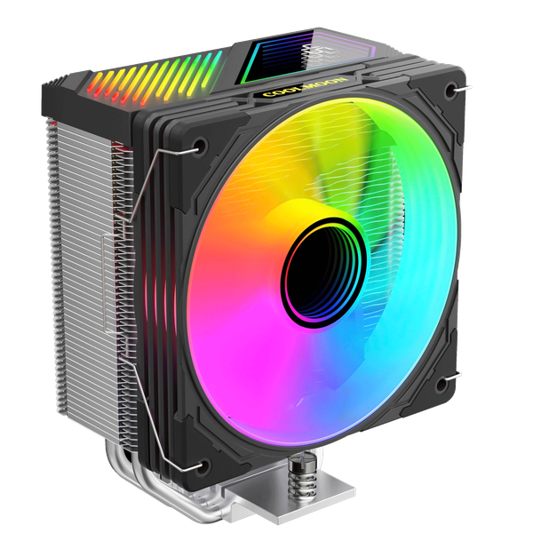 Tản nhiệt khí CPU CoolMoon GT400 ARGB - Black | Hiển thị nhiệt độ, hỗ ...