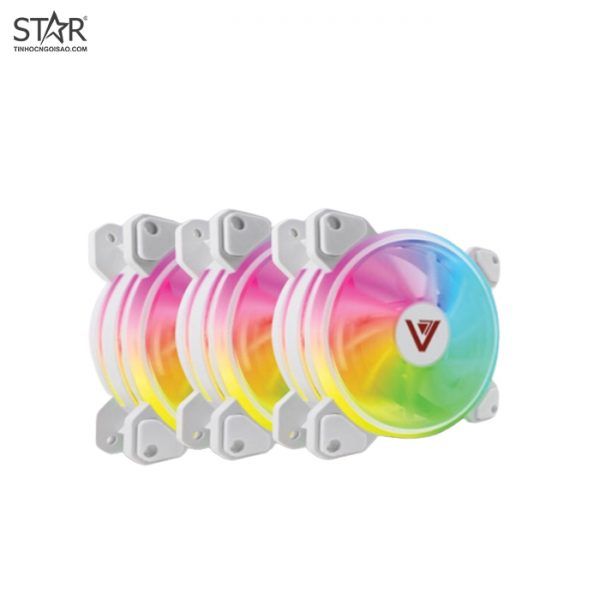 Bộ Kit 3 Fan VSP V308C LED ARGB (01 Hộp có 3 Fan/Hub/Remote) – TINHOCNGOISAO.COM