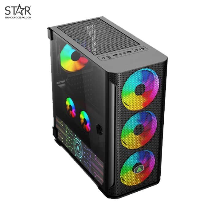 Thùng máy Case VSPTECH Gaming FA-404B (Tặng 4 Fan RGB) – TINHOCNGOISAO.COM