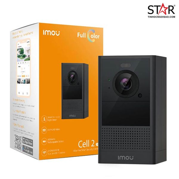 Camera WiFi Ngoài Trời 2K 4MP Imou Cell 2 IPC-B46LP Pin 6 Tháng ...