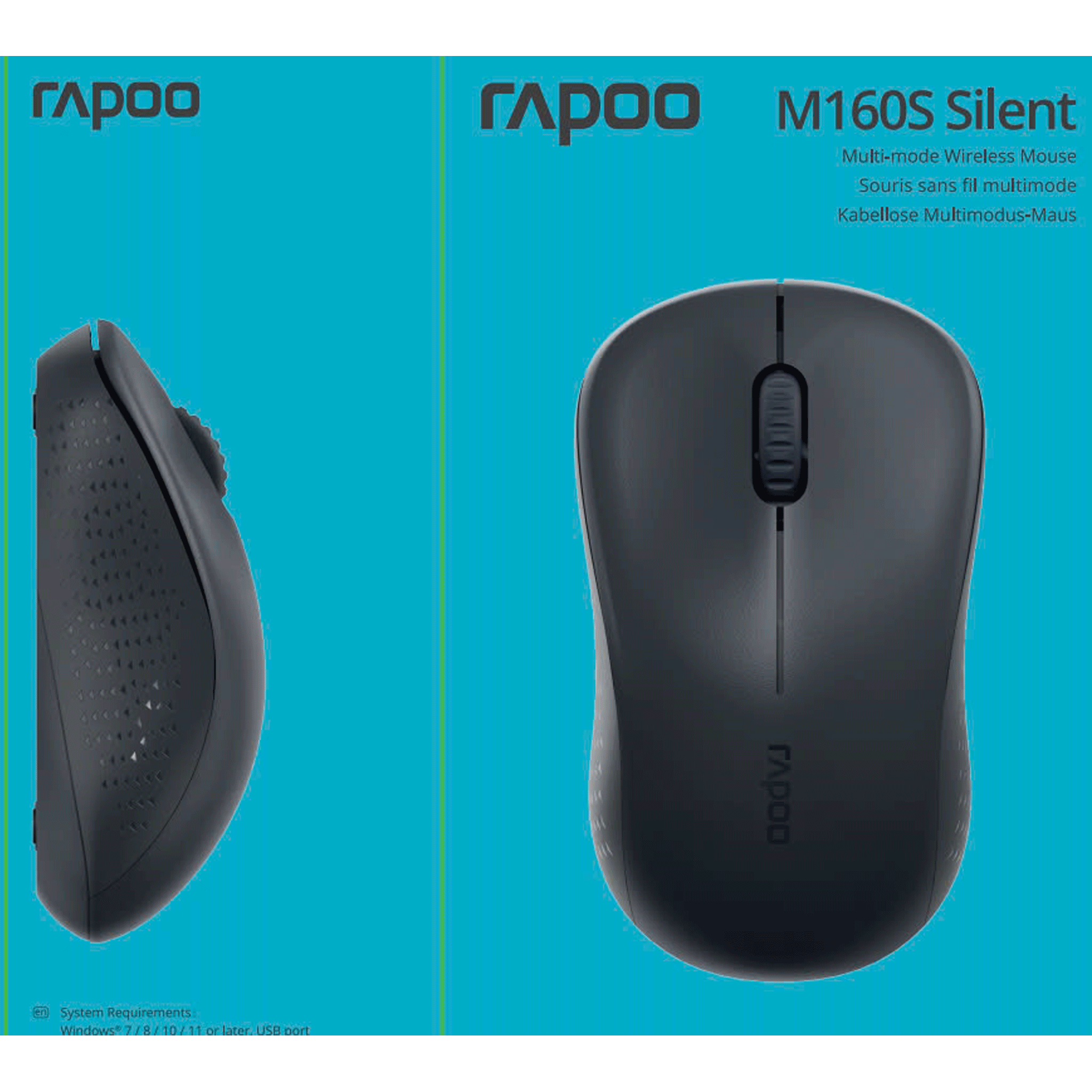 Chuột Rapoo M160S Silent Multi Mode | Wireless, Dark Grey – TINHOCNGOISAO.COM