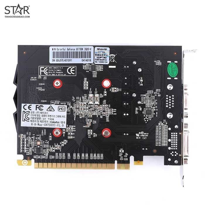 VGA Colorful GT 730 2G D3 Single Fan (GT730K 2GD3-V) – TINHOCNGOISAO.COM