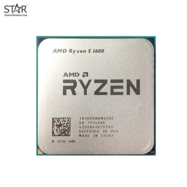CPU AMD RYZEN 5 1600 (3.2GHz Up to 3.6GHz, AM4, 6 Cores 12 Threads) TR ...