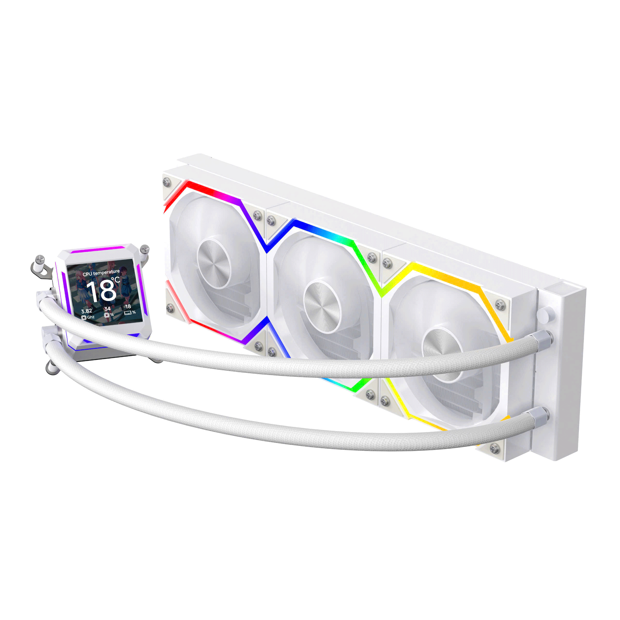 Tản nhiệt nước Leopard Astro Shell 360 ARGB Digital LCD - White ...