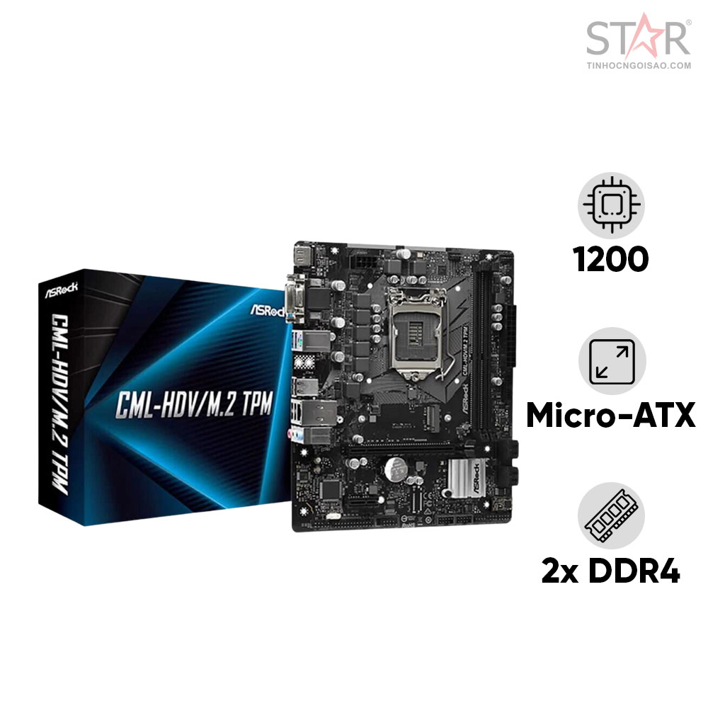 Mainboard Asrock CML HDV M.2 TPM R2.0 – TINHOCNGOISAO.COM