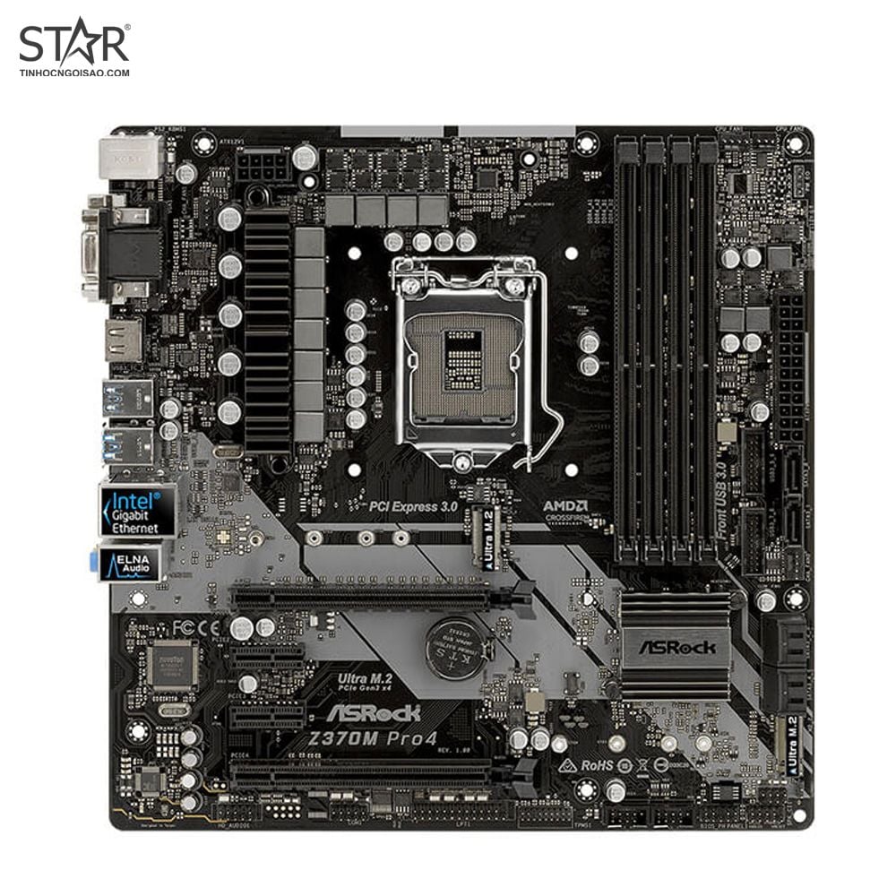 Mainboard Asrock Z370M Pro 4 QSD – TINHOCNGOISAO.COM
