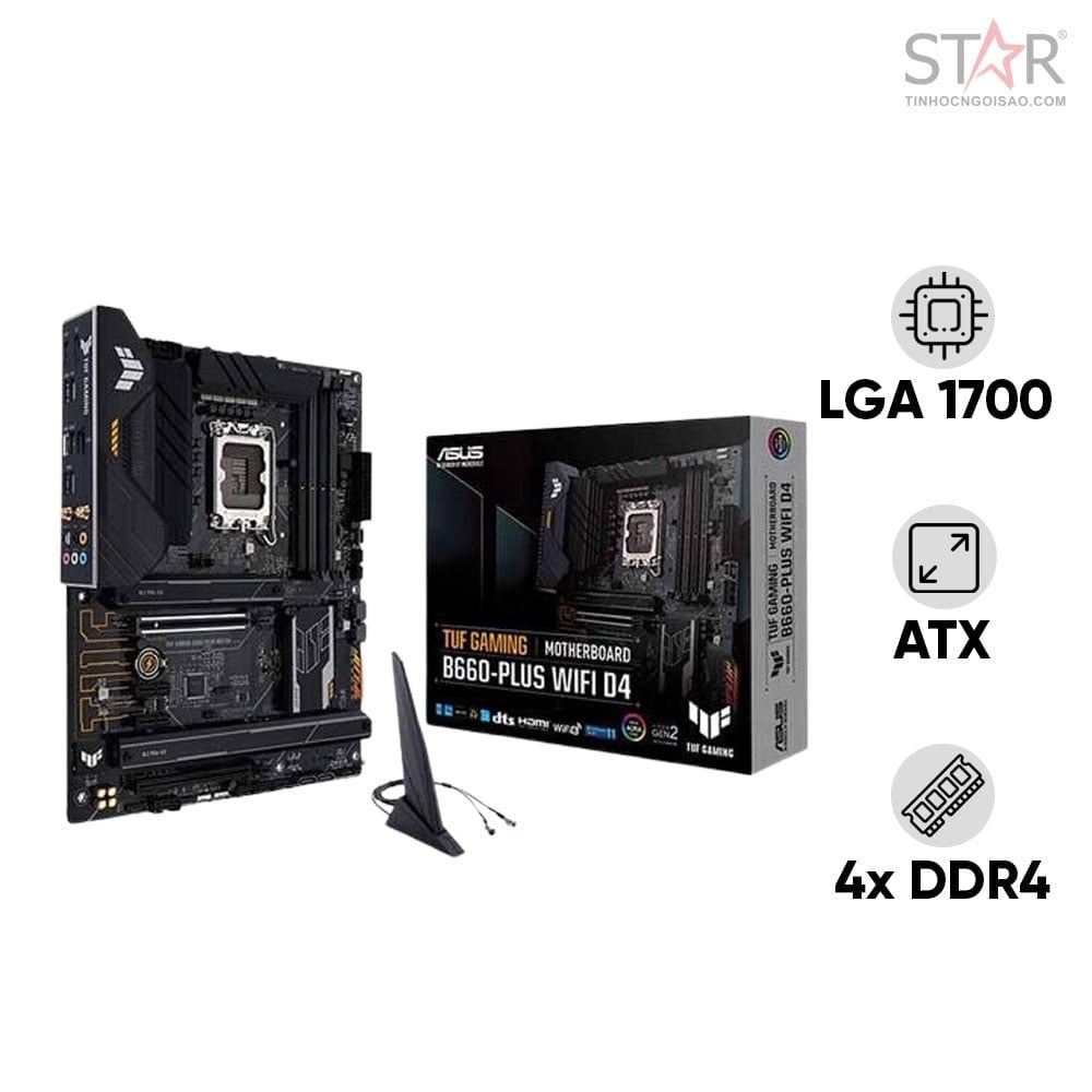 Mainboard Asus TUF Gaming B660 Plus Wifi DDR4 (90MB1920-M0UAY0 ...