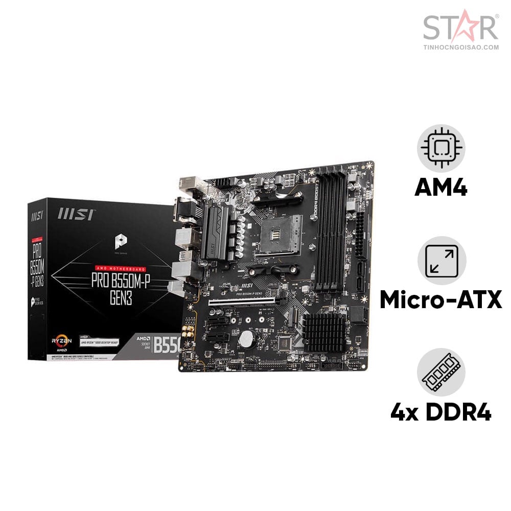 Mainboard MSI Pro B550M P Gen 3 – TINHOCNGOISAO.COM