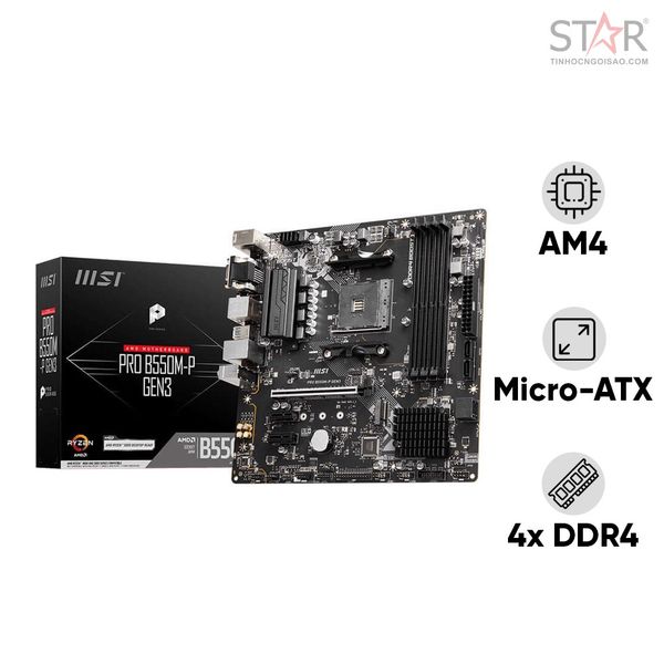 Mainboard MSI Pro B550M P Gen 3 – TINHOCNGOISAO.COM