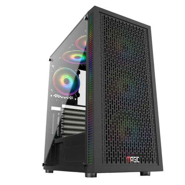 Thùng máy Case Magic Luxury I - Black | Full tower, E-ATX, kèm sẵn 4 f ...