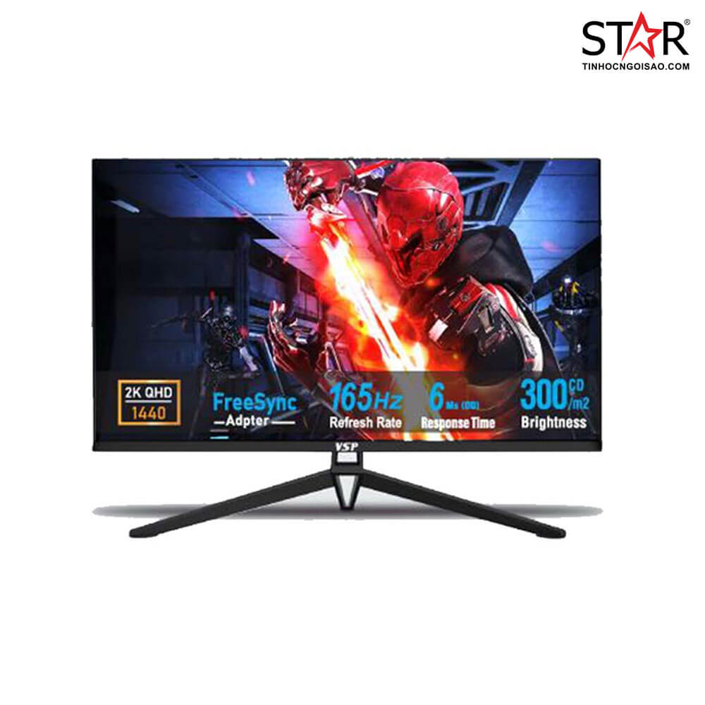 Màn Hình Gaming VSP VG274Q (27"/2K/VA/165Hz/6ms/300nits/HDMI+DP/Phẳng ...