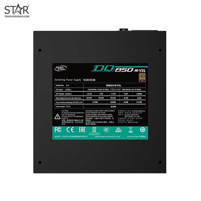 Nguồn Deepcool DQ850 850W 80 Plus Gold Fully Modular (DP-GD-DQ850-M-V2 ...
