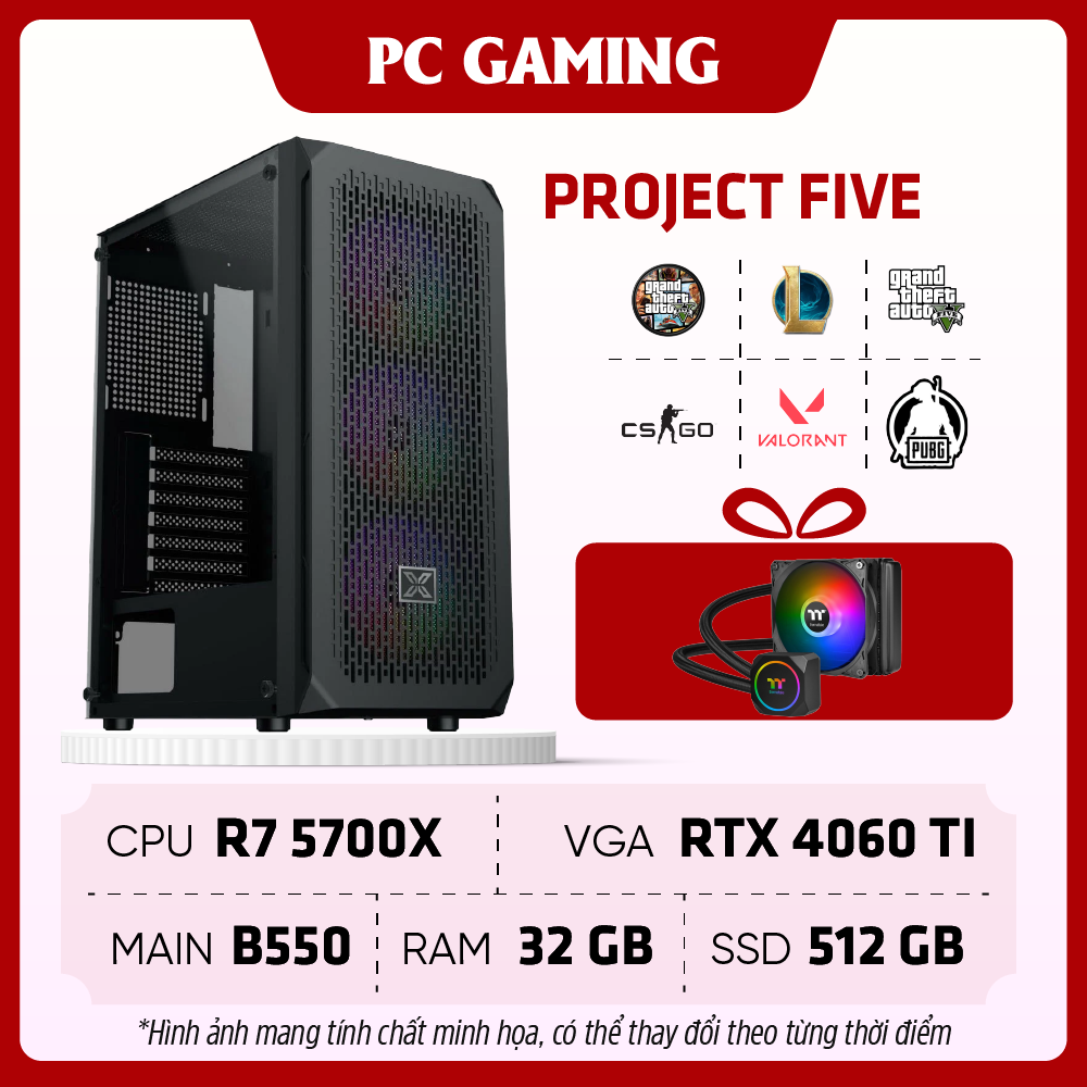 Cấu hình Gaming STAR Project Five 16.16.32 | RTX 4060Ti, AMD ...