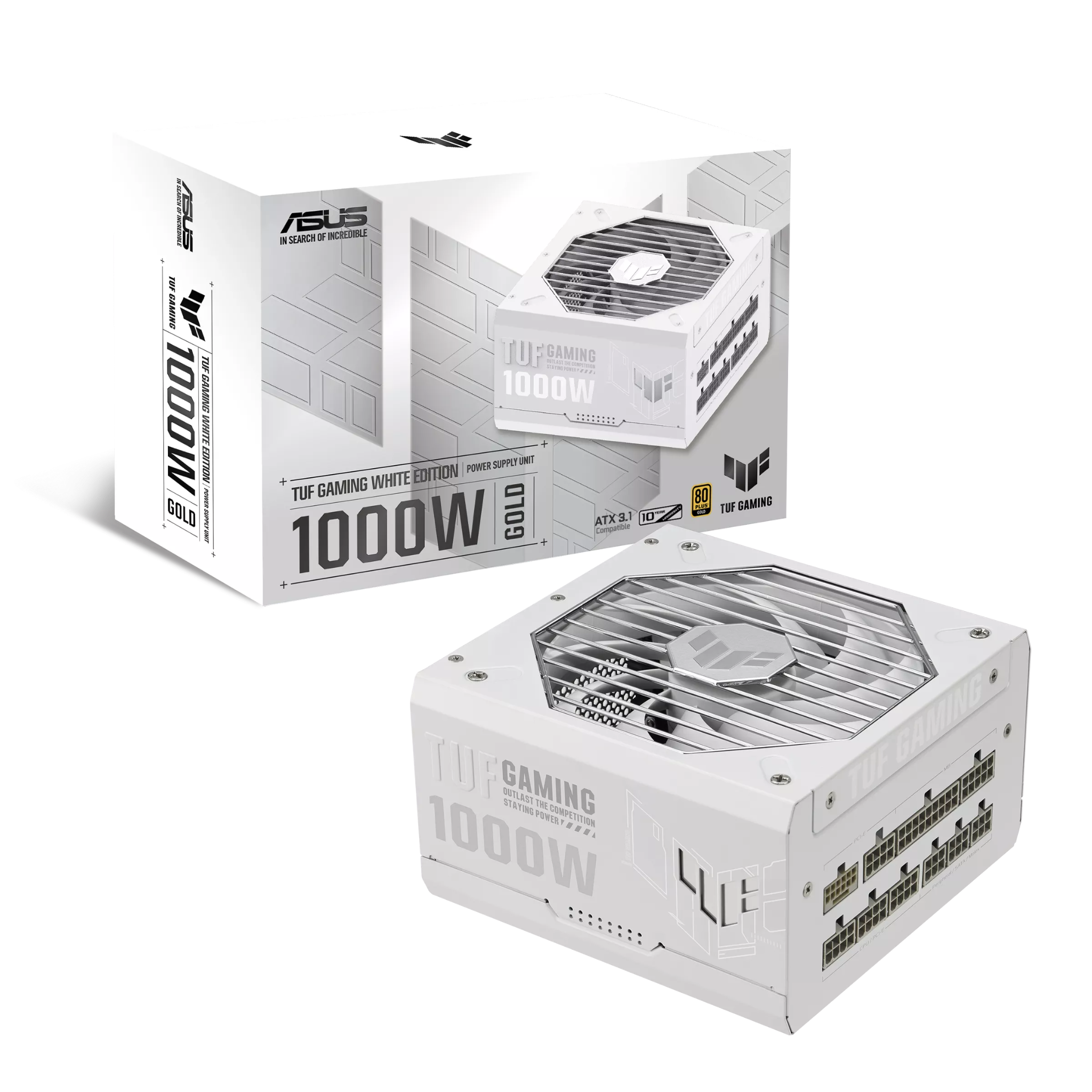 Nguồn ASUS TUF Gaming 1000W Gold White Edition | 80 Plus Gold, Full Mo ...