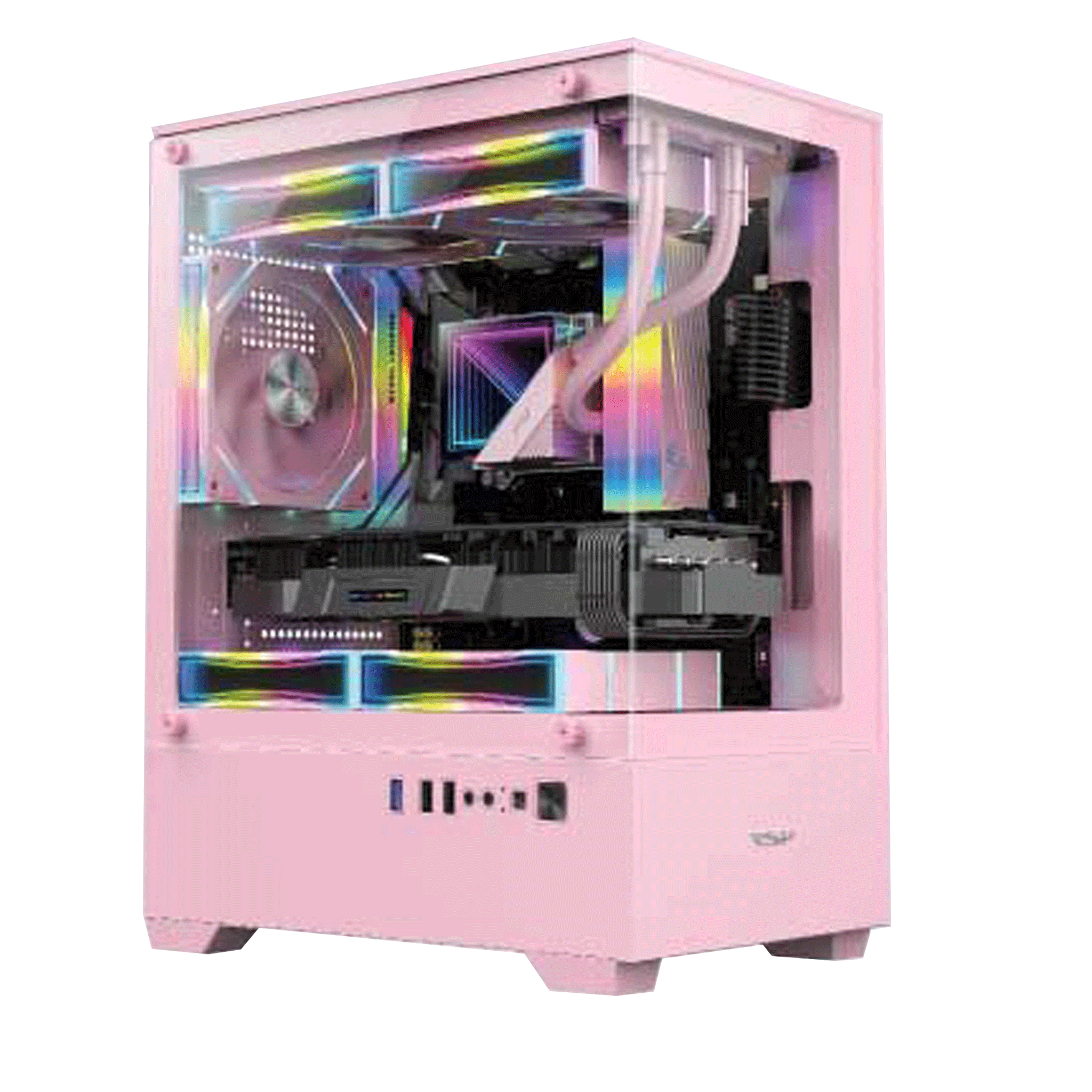 Thùng máy Case VSP Aqual X3 - Hồng | Không kèm fan – TINHOCNGOISAO.COM