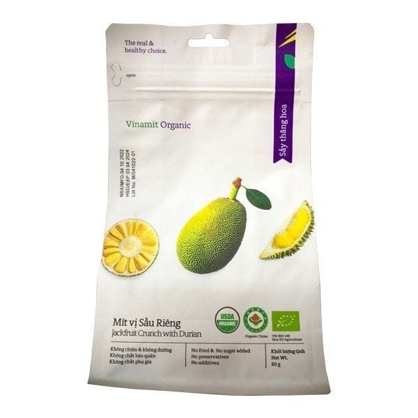 Mít Sấy Vinamit Organic Vị Sầu Riêng 80g – Cửa hàng thực phẩm hữu cơ Organicfood.vn