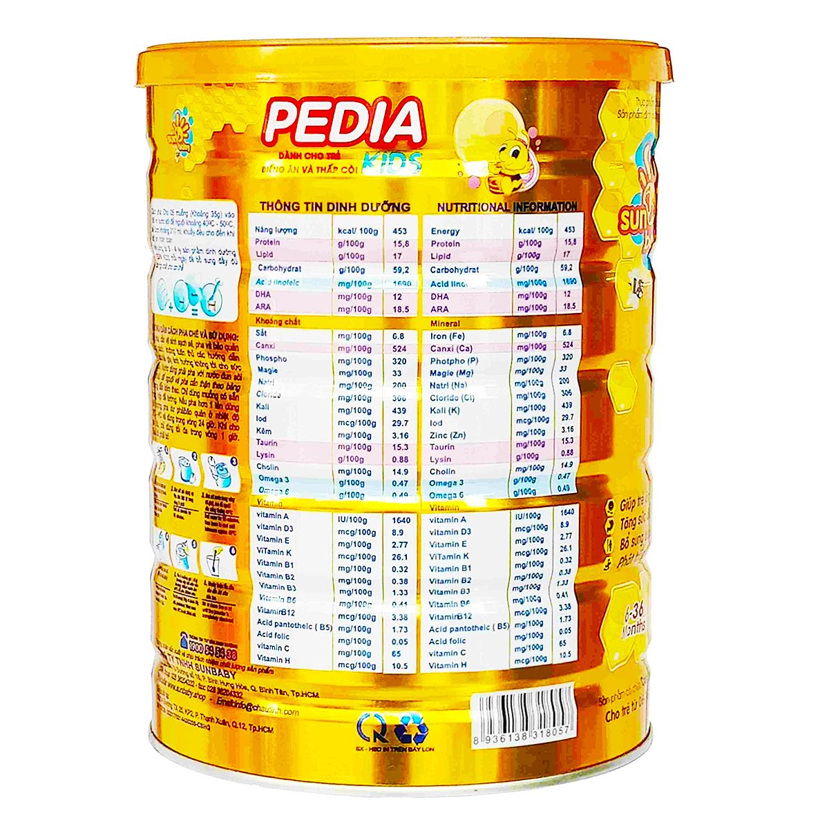 Sữa PEDIA KIDS cho trẻ từ 6-36 Tháng tuổi- Sunbaby – Sunbaby.shop