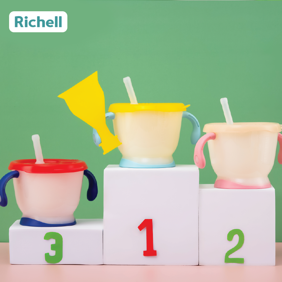 Cốc tập uống 3 giai đoạn Richell 150 ml ( Vàng)