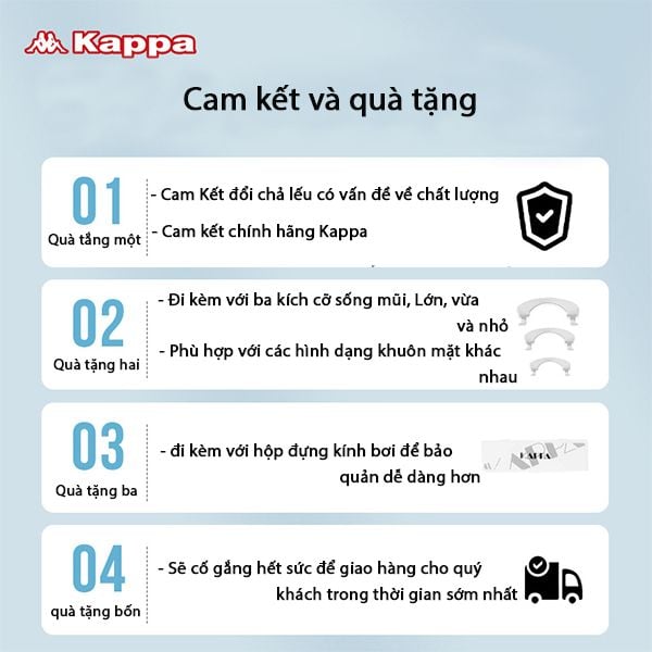 Kính Bơi Cận Thị Chính Hãng KAPPA KP2260089-11, Chống Sương Mù – hapica