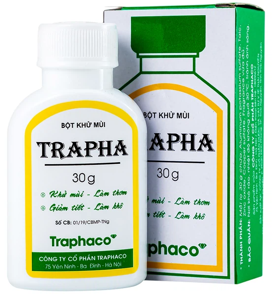 " Bột Khử Mùi Trapha Traphaco (Chai 30g) " – quay302hapu